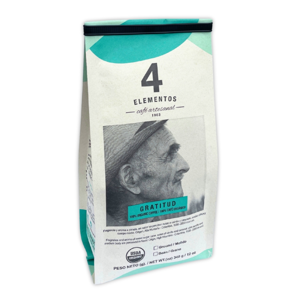 CAFÉ 4 ELEMENTOS - GRATITUD (340g) 100% Orgánico USDA