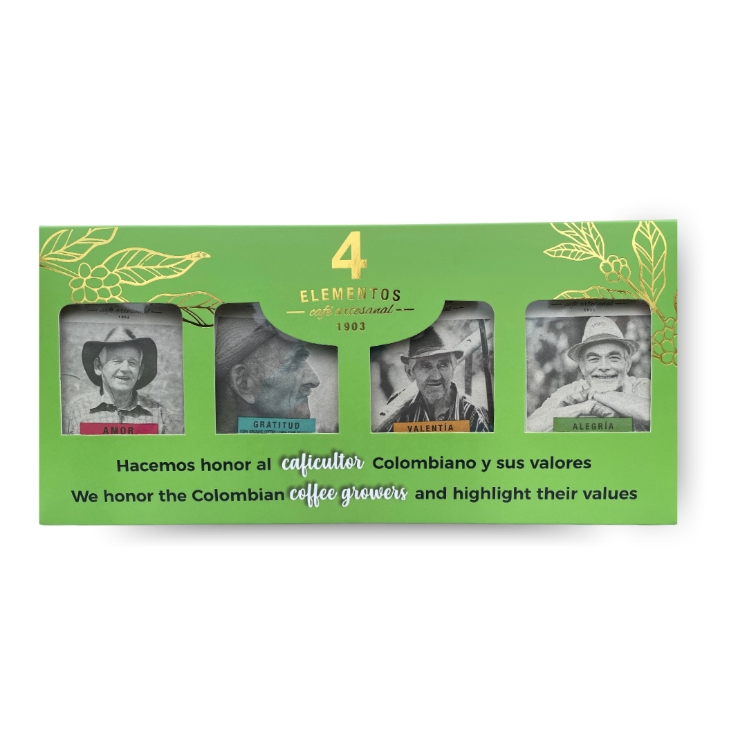 Café 4 Elementos – Kit de Regalo (500G) – Compro Café de Colombia
